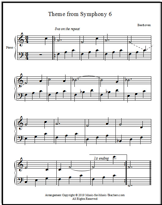 Classical Piano Sheet Music - a Collection of Short Introductions